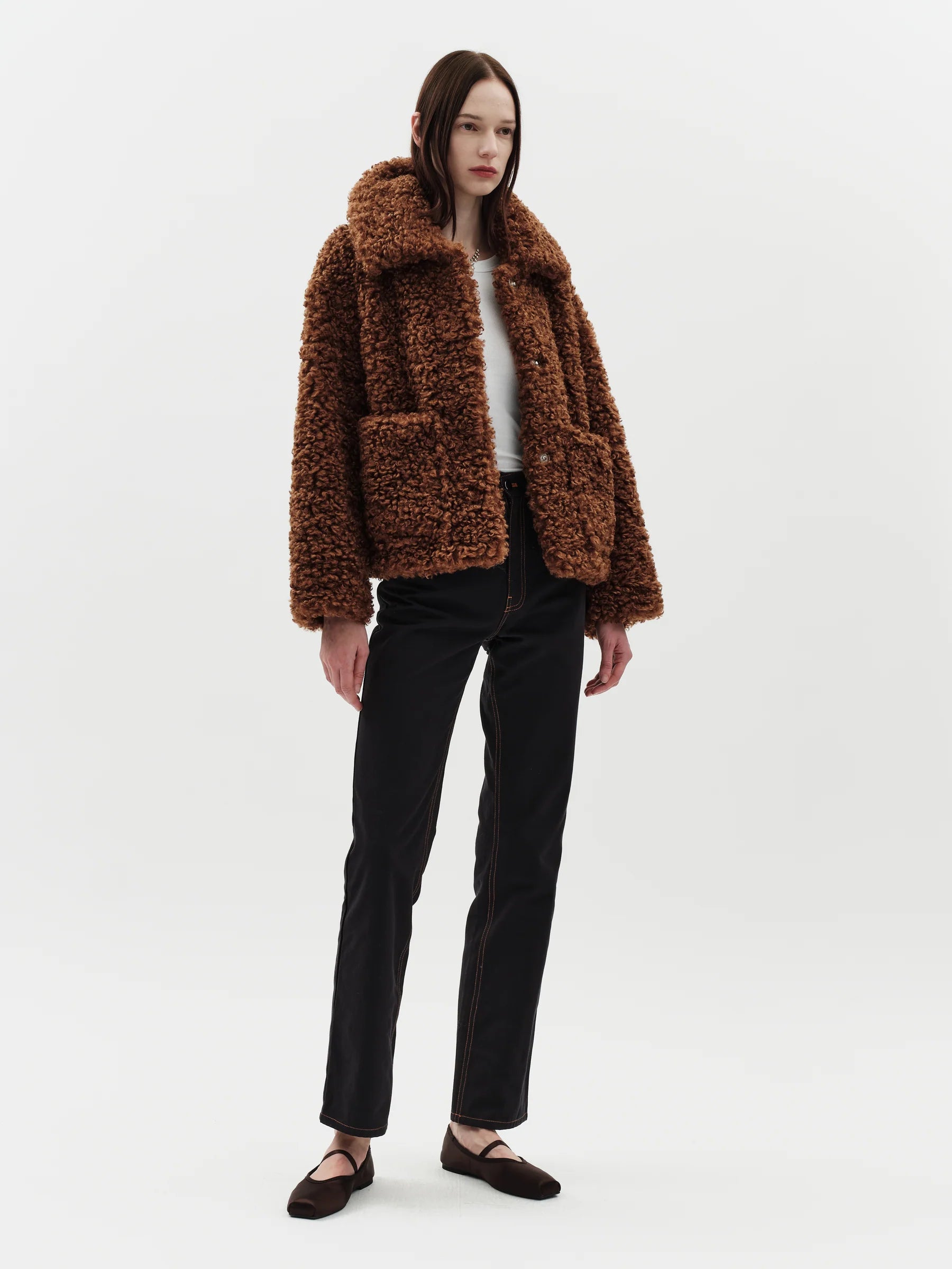 Jakke - Traci Curly Faux Fur Biscuit | Jackets & Coats | Le Trunkshop